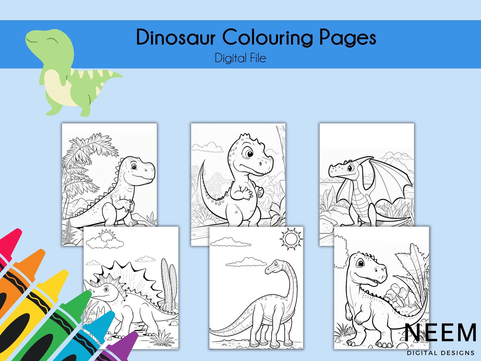 Dinosaur Coloring Pages, Dinosaur Activity Sheets, Dinosaur Printable ...