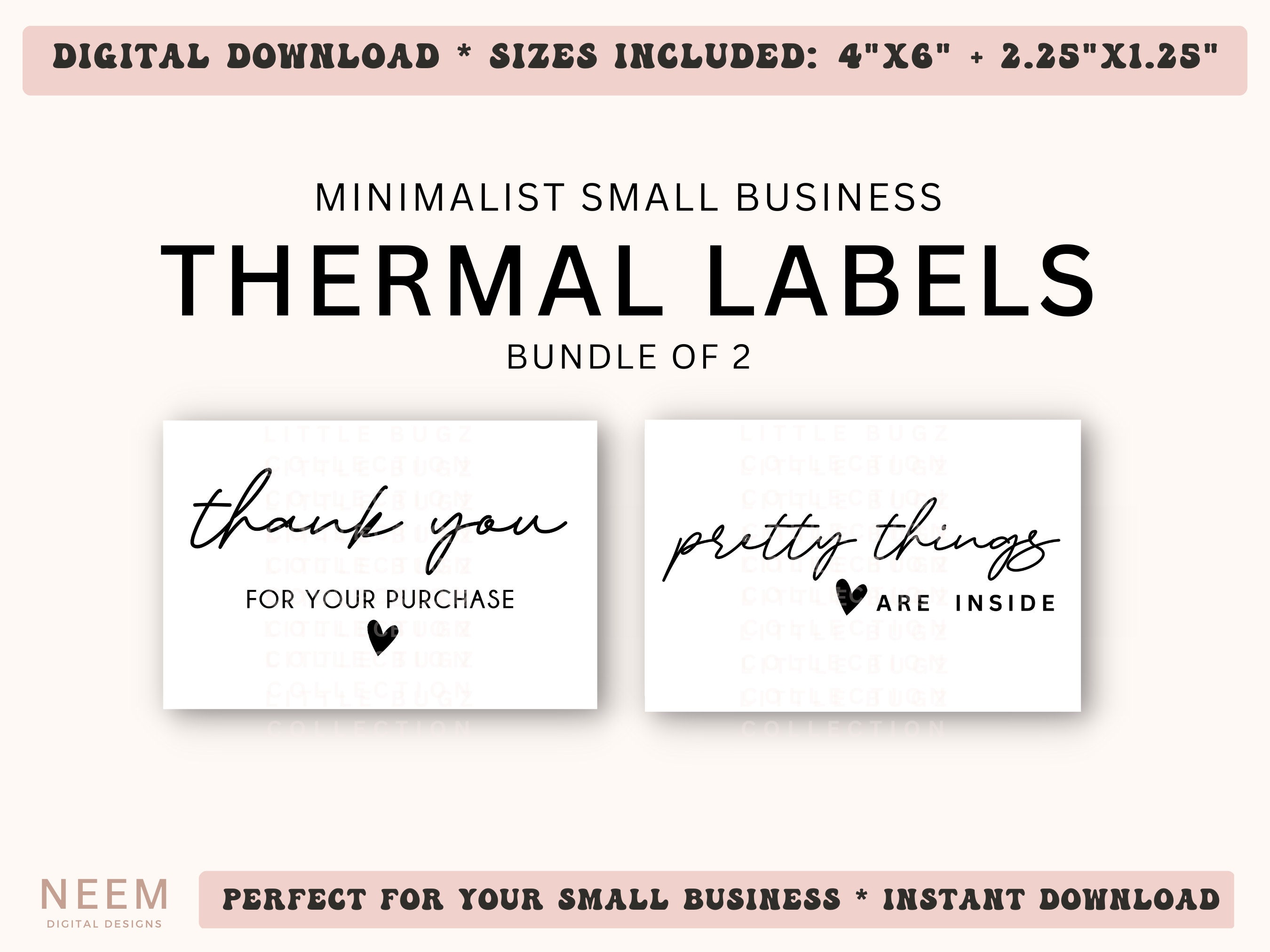 Thank You for Your Purchase Digital Design for Thermal Printer, Pretty ...