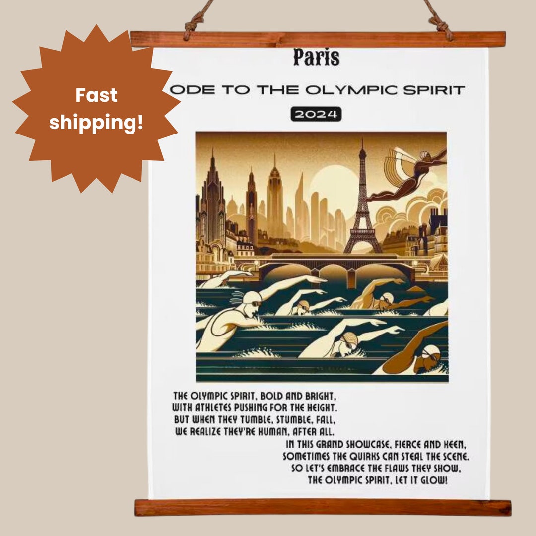 Commemorative 2024 Paris Sports World Games Comic Poem Tapestry Summer ...