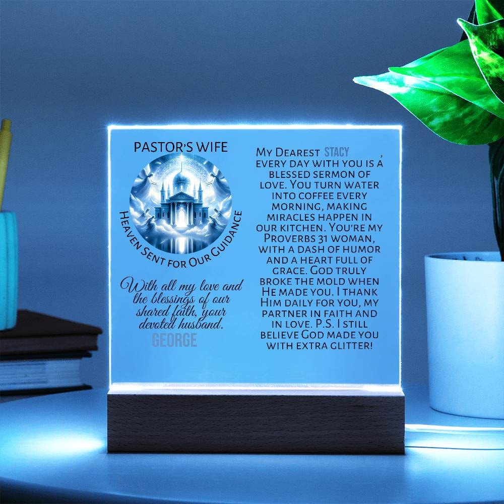 Pastors Wife Plaque Personalized Appreciation Gift, Pastor to Wife ...