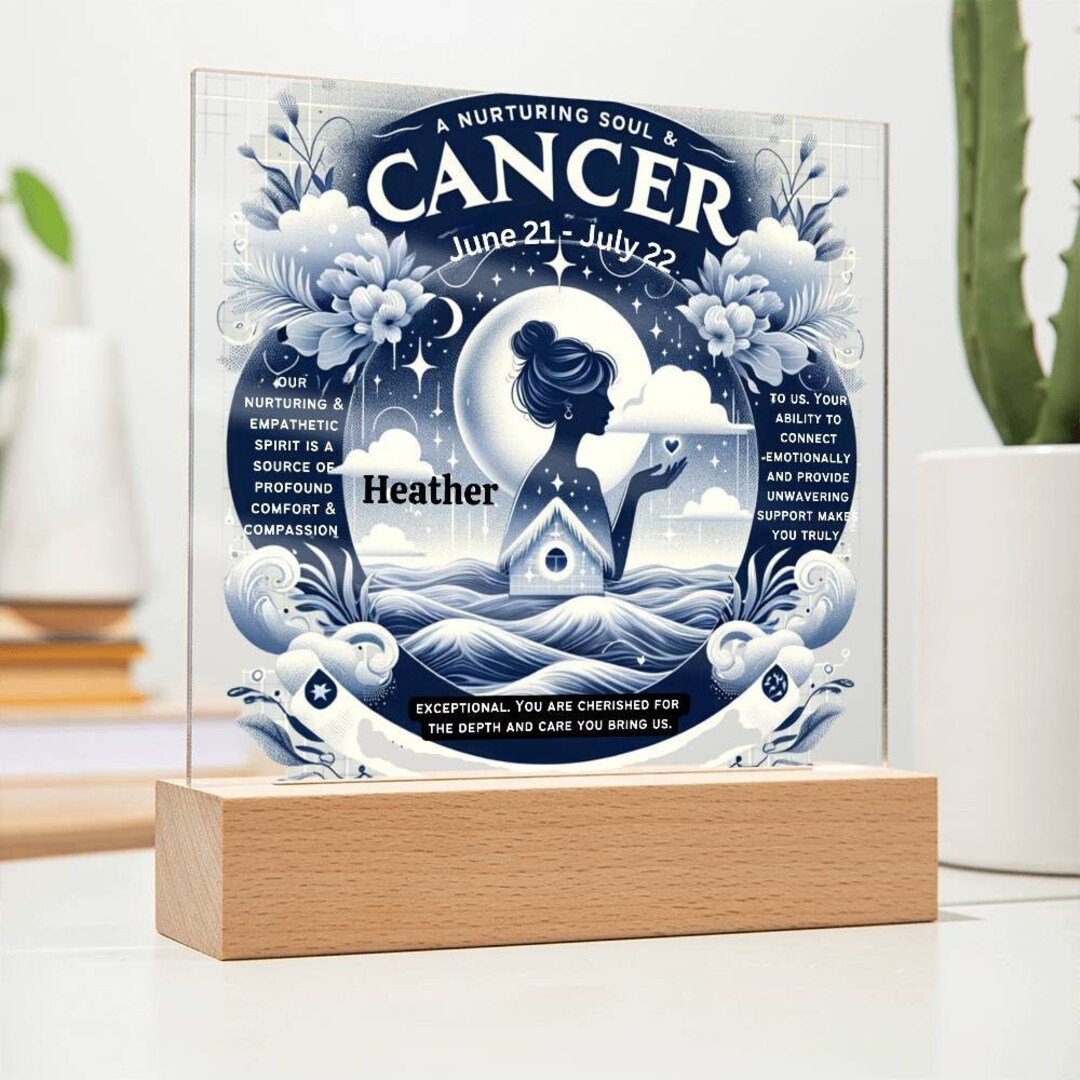 Customized Humorous Zodiac Plaque Cancer Acrylic Fortune Telling Love ...