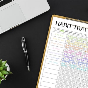 Printable Daily Habit Tracker, Minimalist Basic Routine Tracker ...