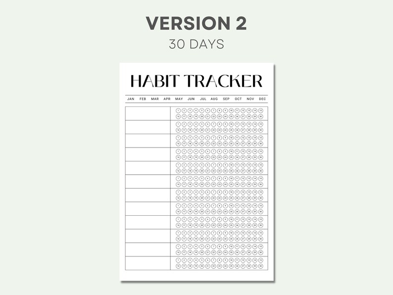 Printable Daily Habit Tracker Minimalist Basic Routine - Etsy