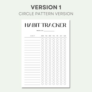 Printable Weekly Habit Tracker Minimalist Design Routine - Etsy