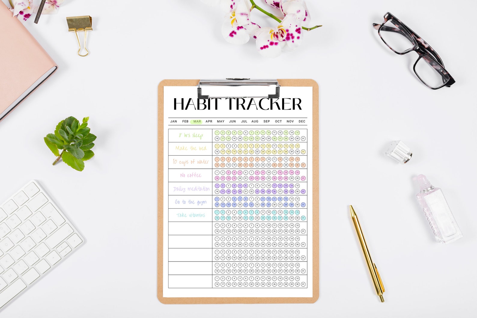 Printable Daily Habit Tracker, Minimalist Basic Routine Tracker ...