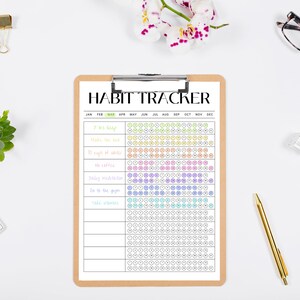 Printable Daily Habit Tracker, Minimalist Basic Routine Tracker ...
