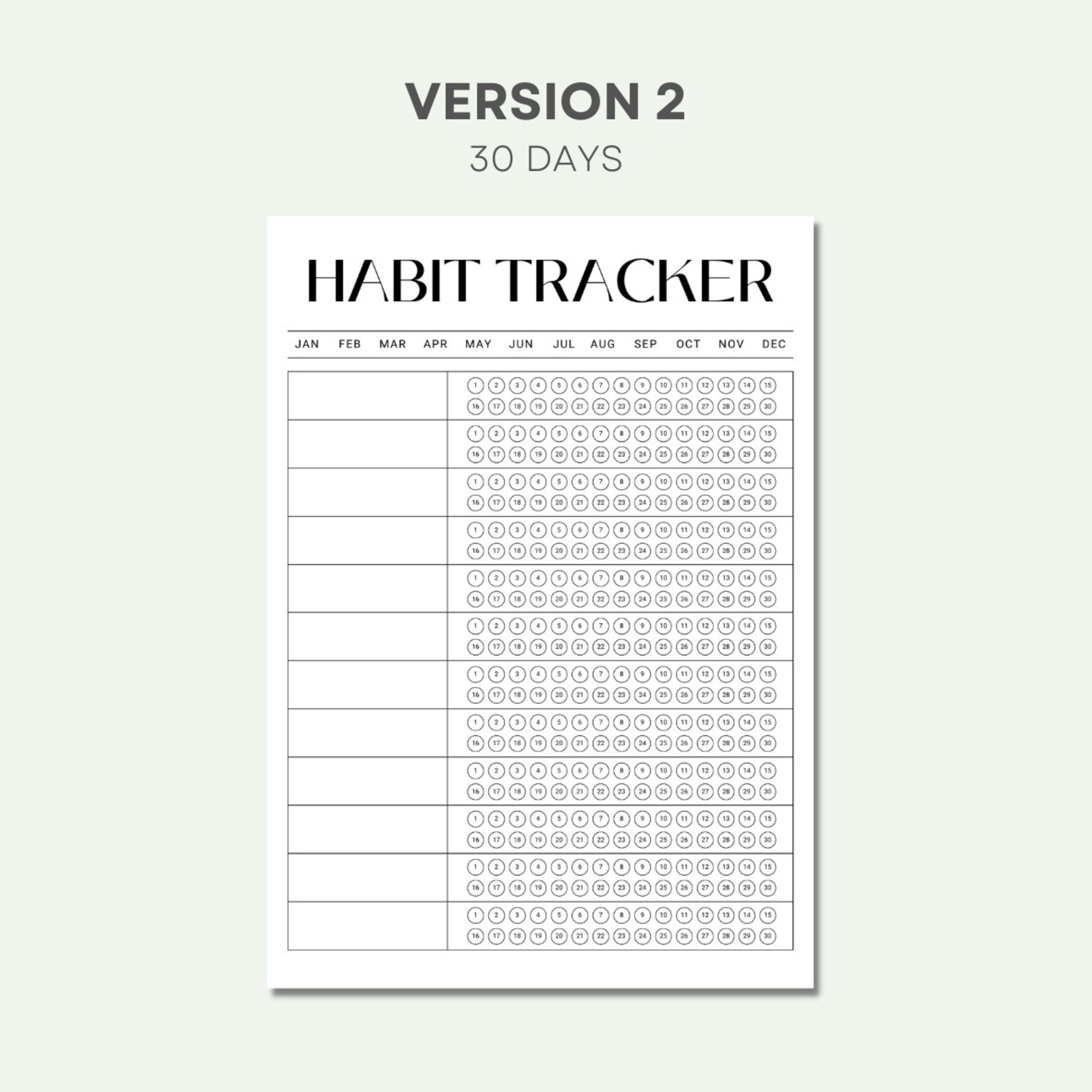 Printable Daily Habit Tracker, Minimalist Basic Routine Tracker ...