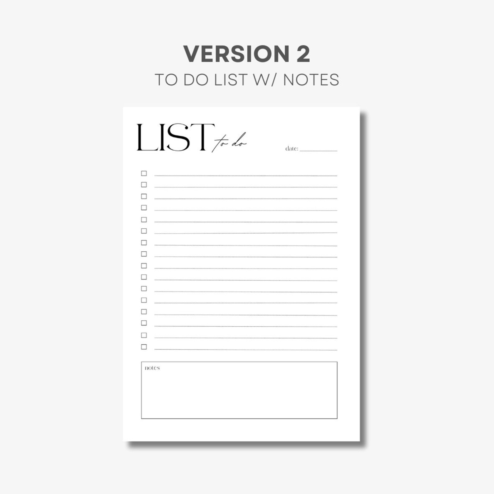 Colorful to Do List Printable PDF, Light Dark Mode to Do List Page ...
