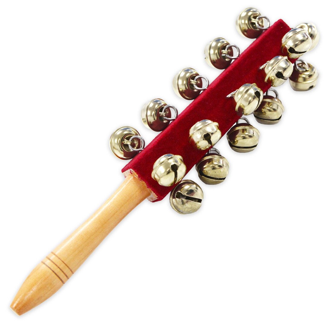 21 Bell Sleigh Bells – Wooden Handle Jingle Bells for Kids, Christmas ...