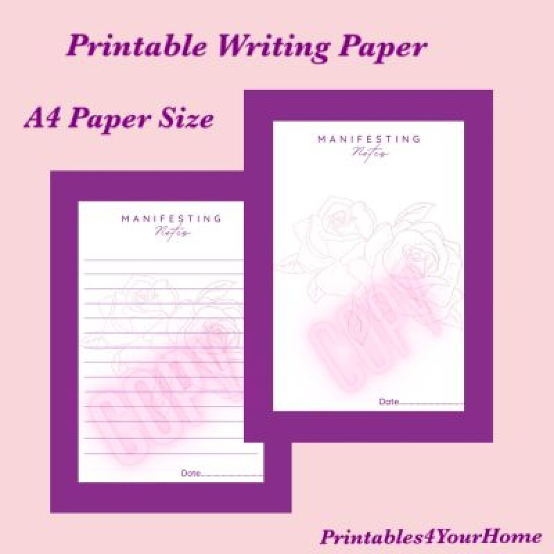 Blank & Lined Manifesting Printable Journal Pages Junk - Etsy
