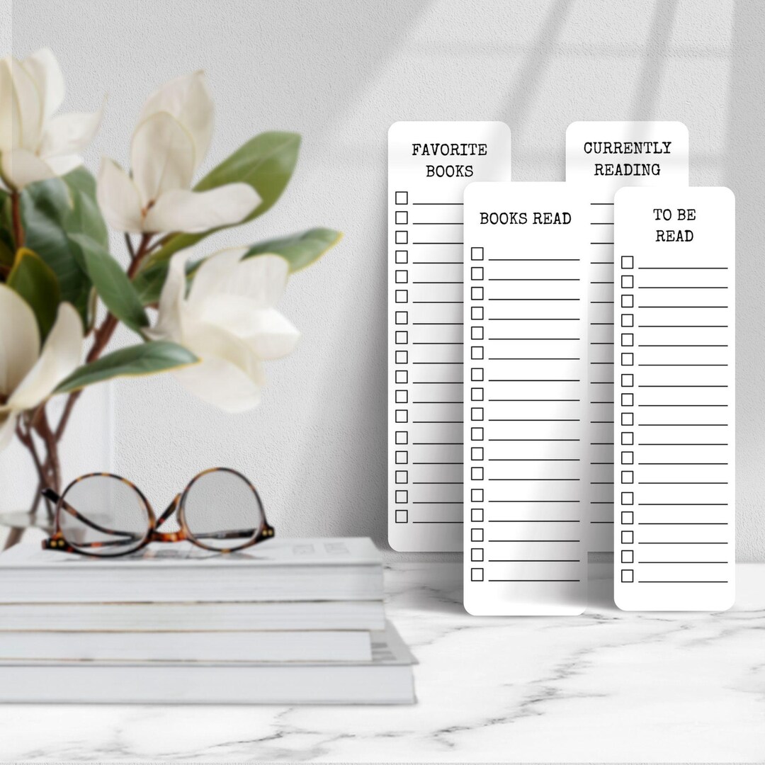 Reading Tracker Bookmarks Printable Book Log Bookmark Set 2x6 Reader ...