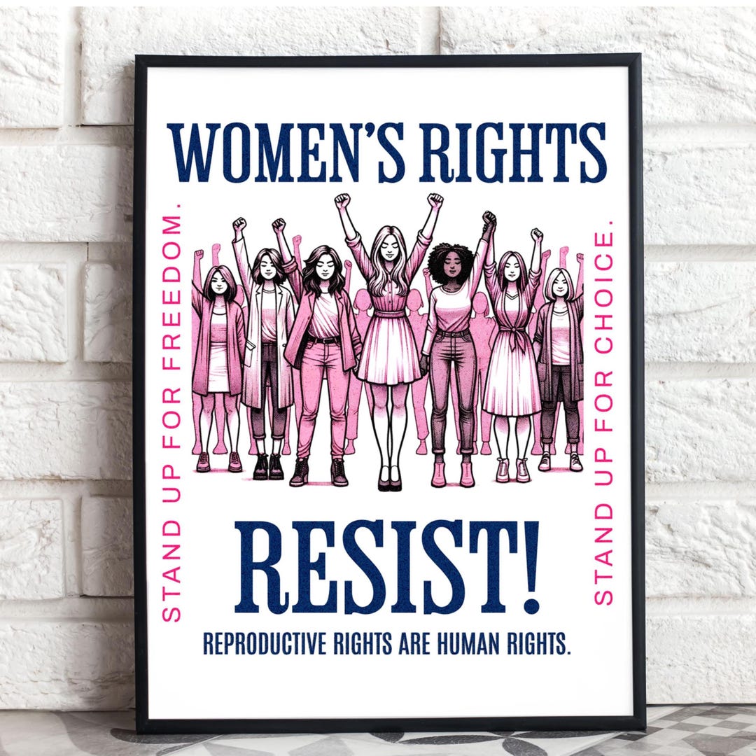 Feminist Wall Art: Women's & Reproductive Rights Protest Sign (16x20 ...