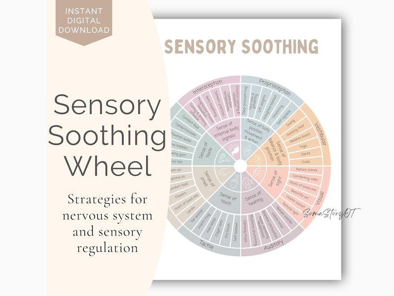 Emotion Wheel, Feeling Wheel, SENSORY SOOTHING Coping Wheel - Etsy Canada