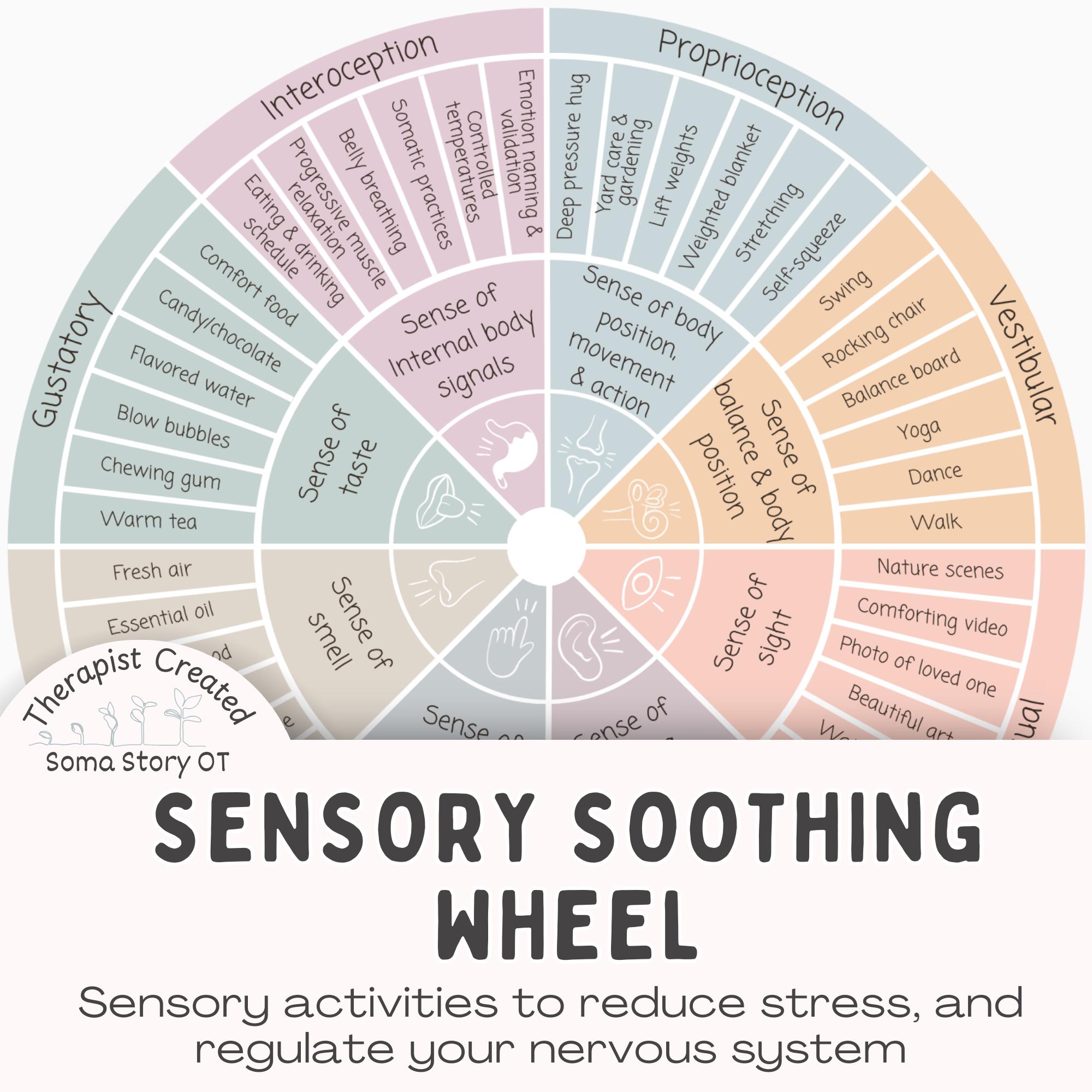 Sensory Soothing Wheel: Sensory Activities for Nervous System ...