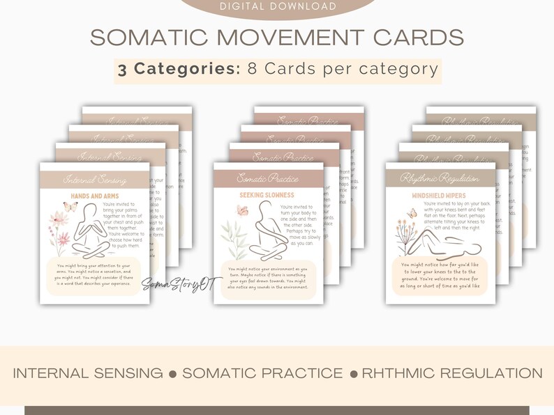 Somatic Therapy Movement Cards - Etsy