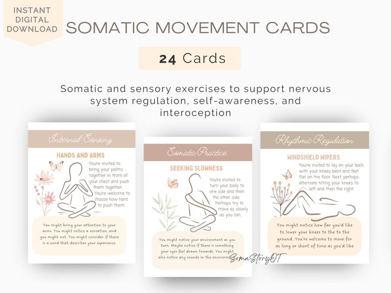 Somatic Therapy Movement Cards - Etsy
