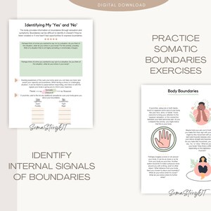 Somatic Therapy Worksheet Boundaries Trauma - Etsy