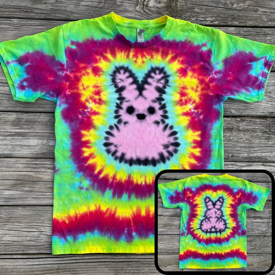 Bunny Peep Tie Dye T-shirt Adult LARGE - Etsy