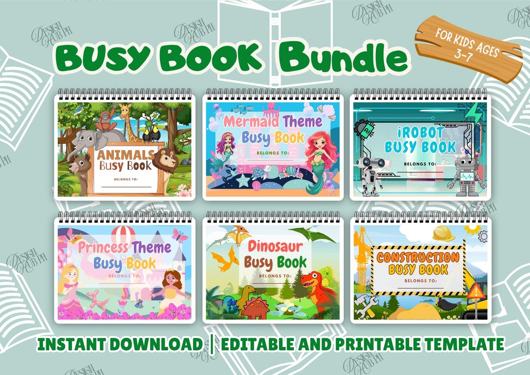 Kids, Toddlers, Preschool Busy Book Bundle - Etsy