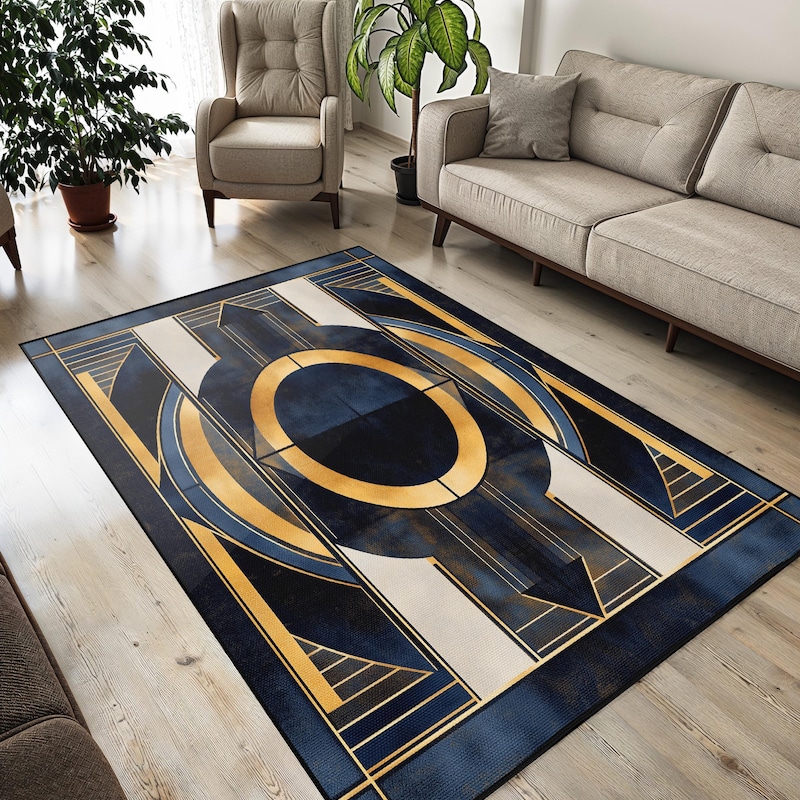 Art Deco Rug - Etsy