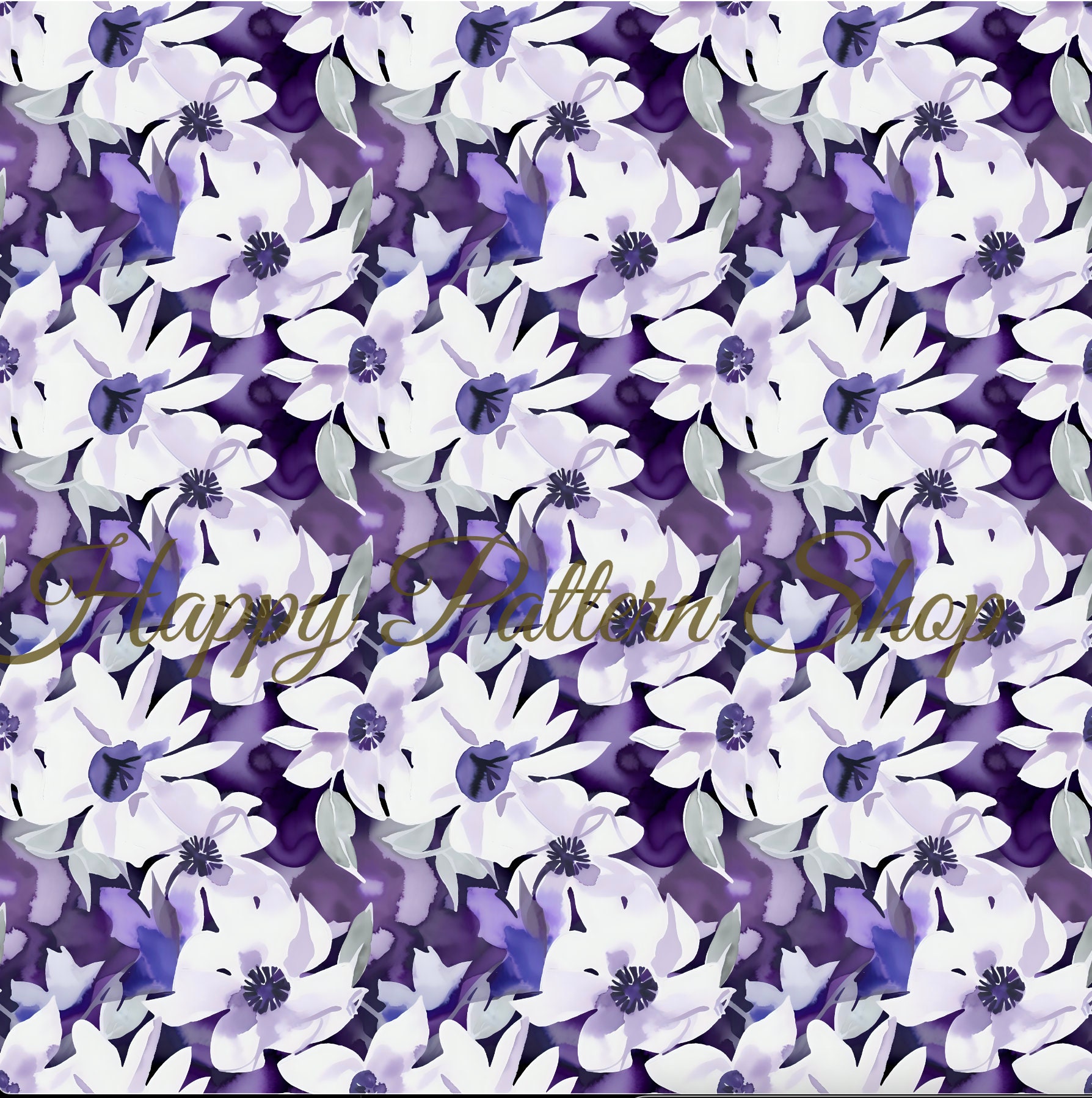 Purple and White Floral Patterns - SEAMLESS - Winter Floral Medley ...
