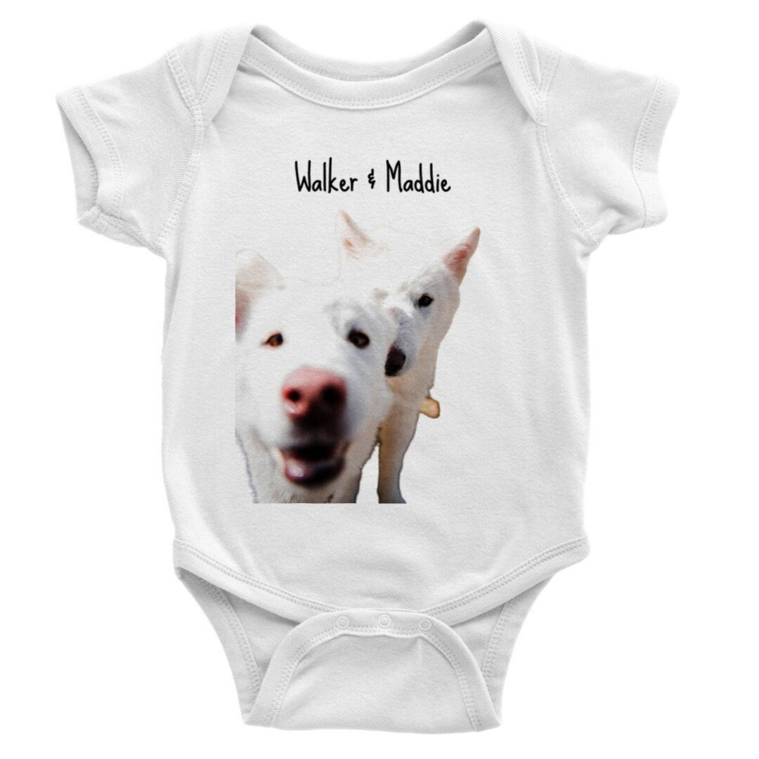 Custom Dog Onesie, Custom Pet Photo, Dog Person, New Sibling Custom Dog ...
