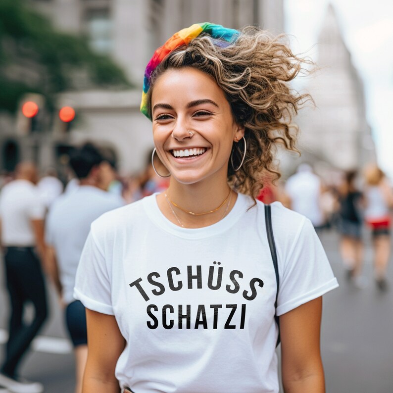 Buy Tschüss Schatzi Tee for German Travel Bye Darling in German Tshirt ...