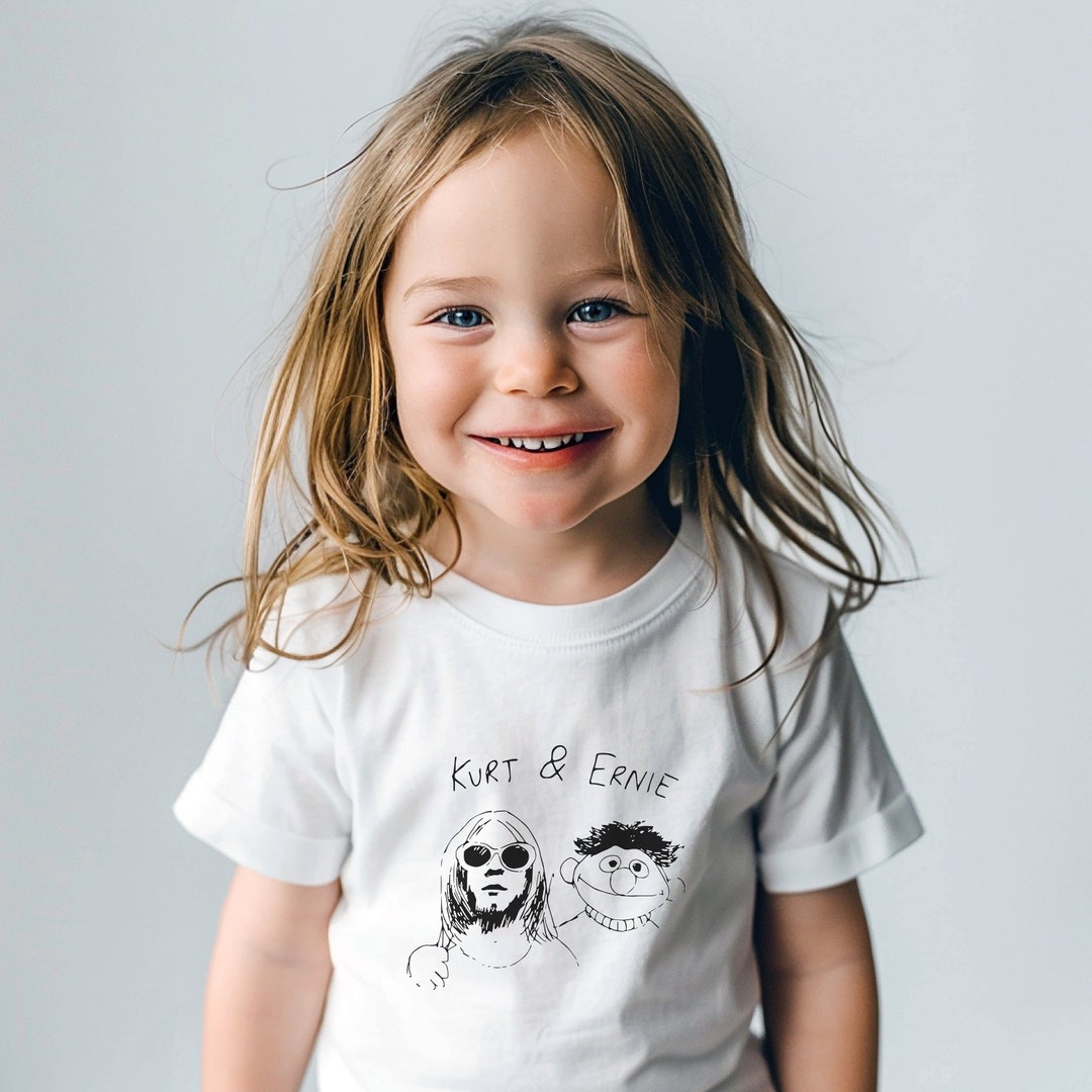 Kurt and Ernie Shirt for Kids 2T-5T Cute Graphic Nirvana and Sesame ...