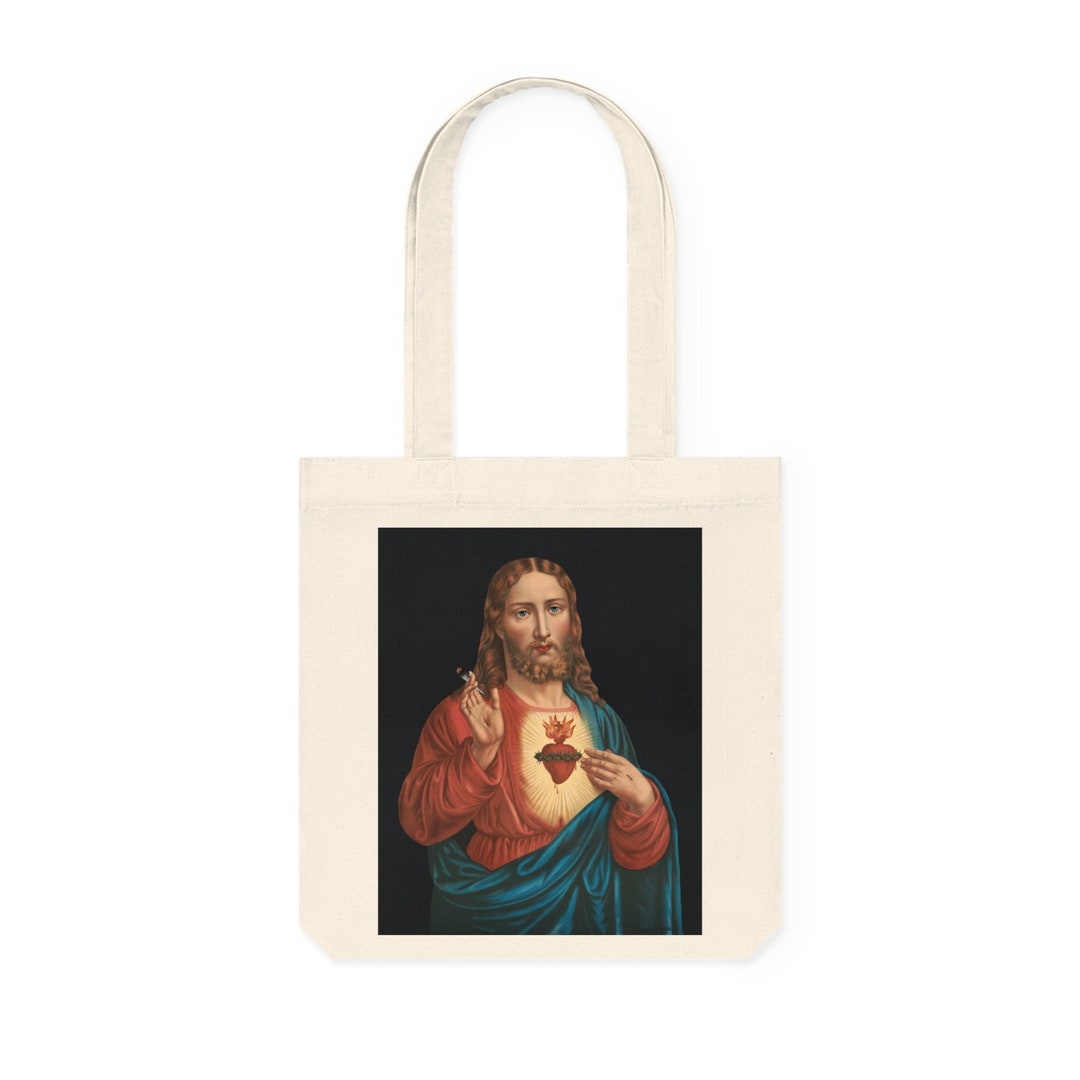 JESUS TOKES Tote Renaissance Art Gift Stoner Gift Tote Smoker Funny ...