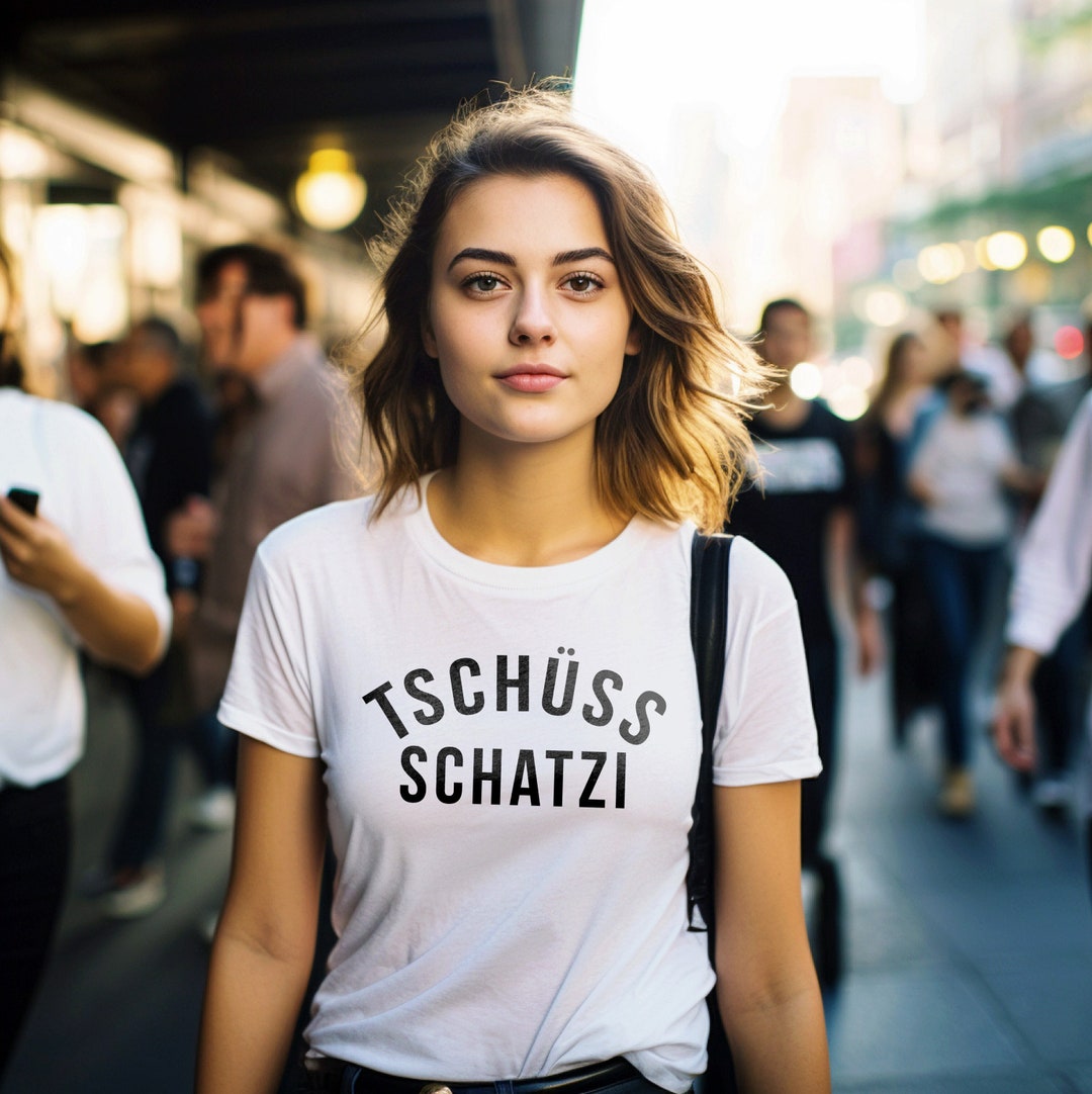 Buy Tschüss Schatzi Tee for German Travel Bye Darling in German Tshirt ...