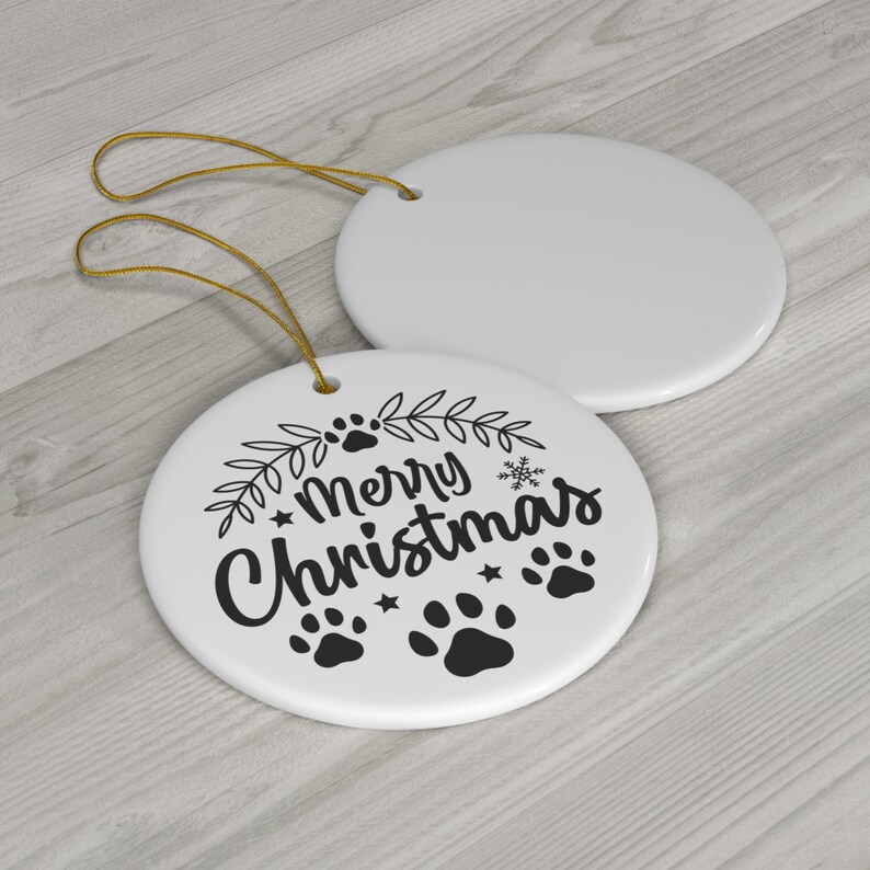 Merry Christmas Paws Ornament Dog Ornament Funny Dog Gift - Etsy