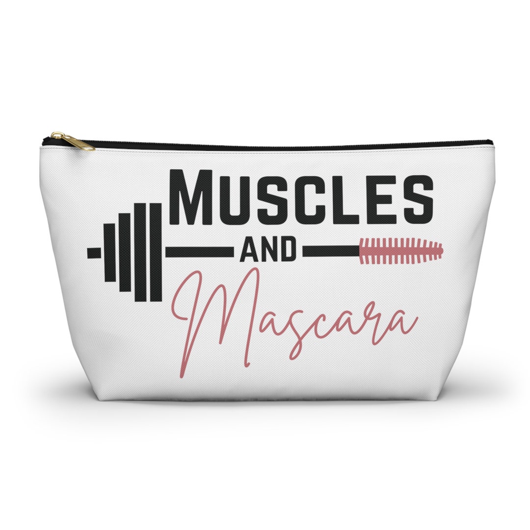 Muscles and Mascara Accessory Pouch W T-bottom | Make up Bag | Travel ...