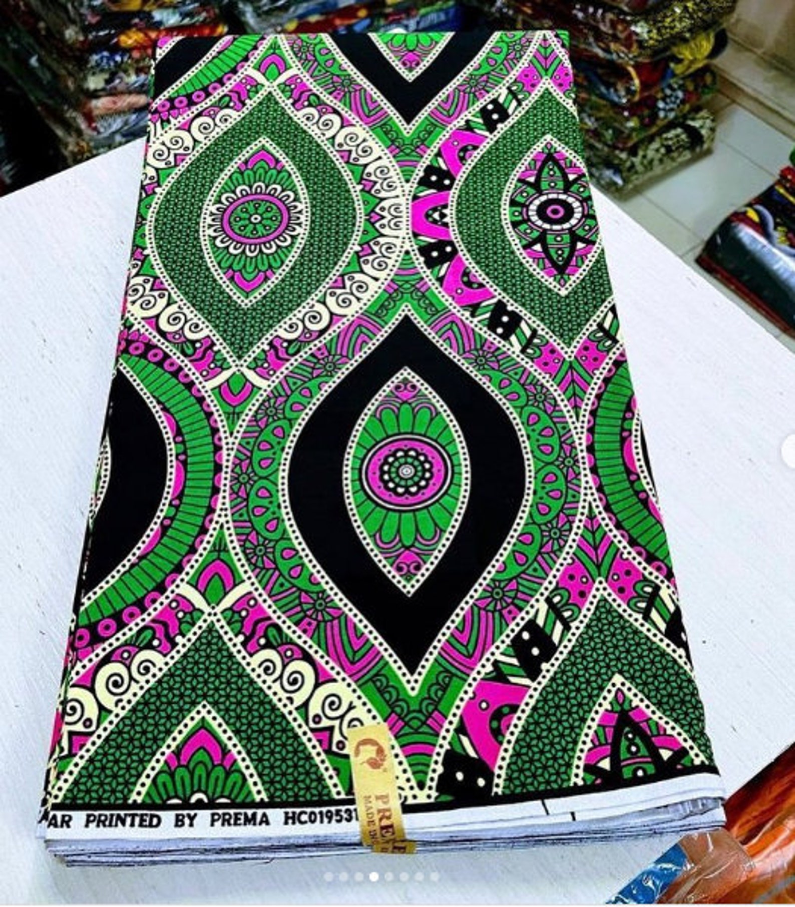African Print Pink & Green African Print Fabric by 6 Yards - Etsy