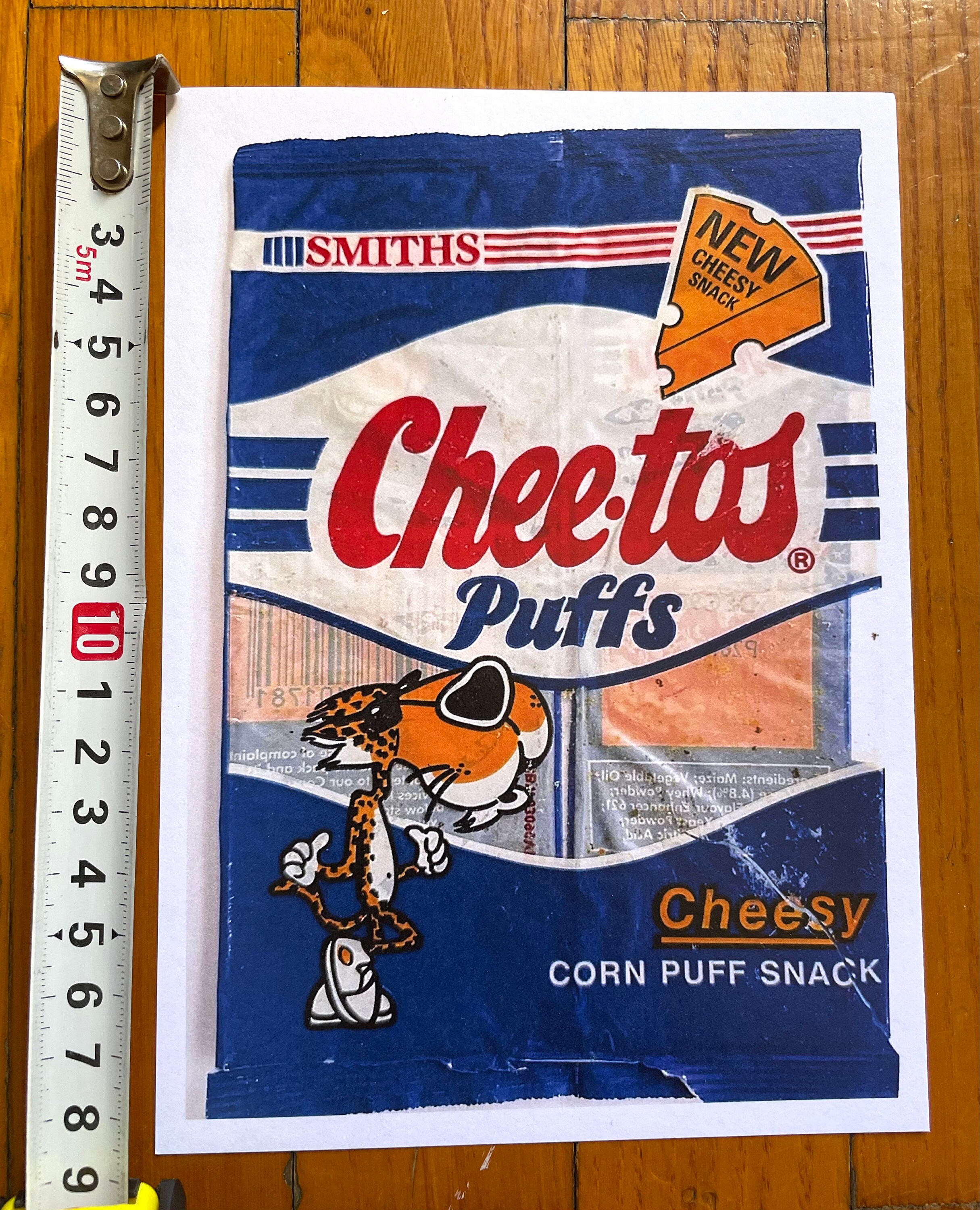 Vintage 90's Cheetos Crisp Packet Print / Tiger Character Retro Graphic ...