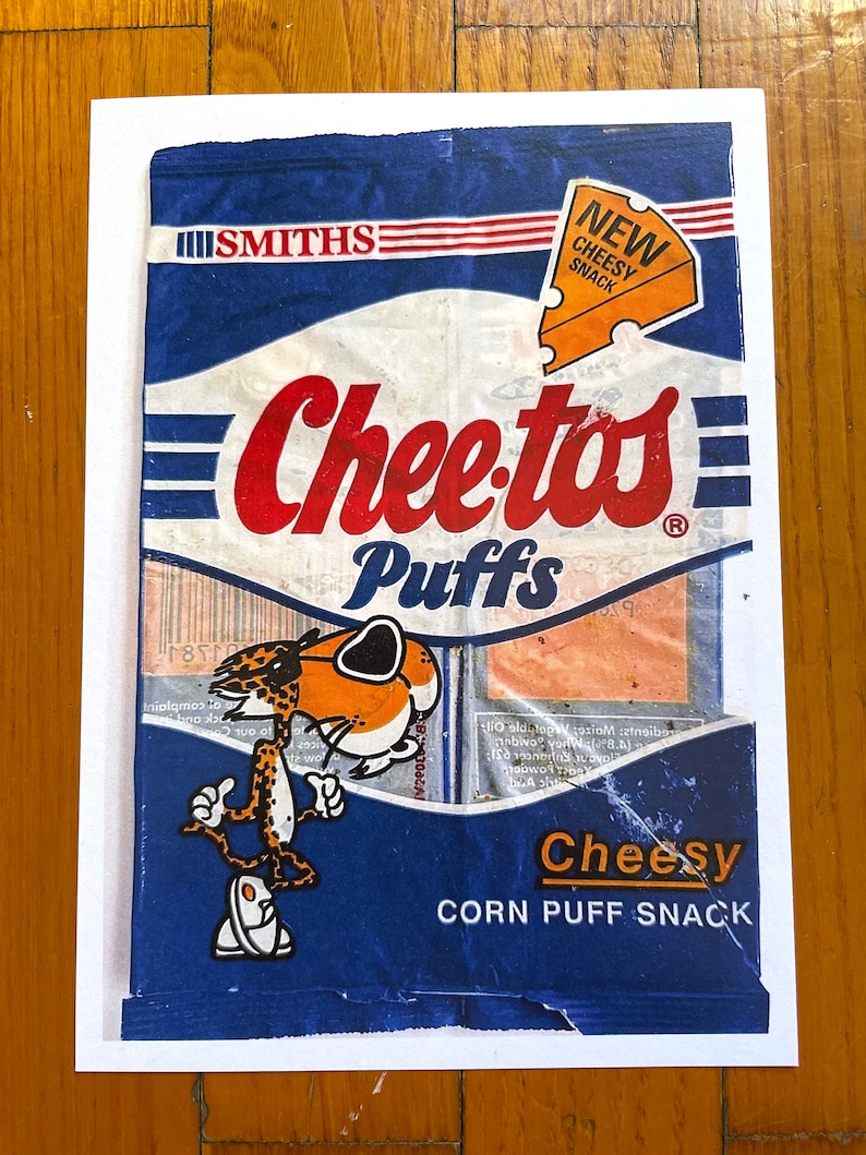 Vintage 90's Cheetos Crisp Packet Print / Tiger Character Retro Graphic ...