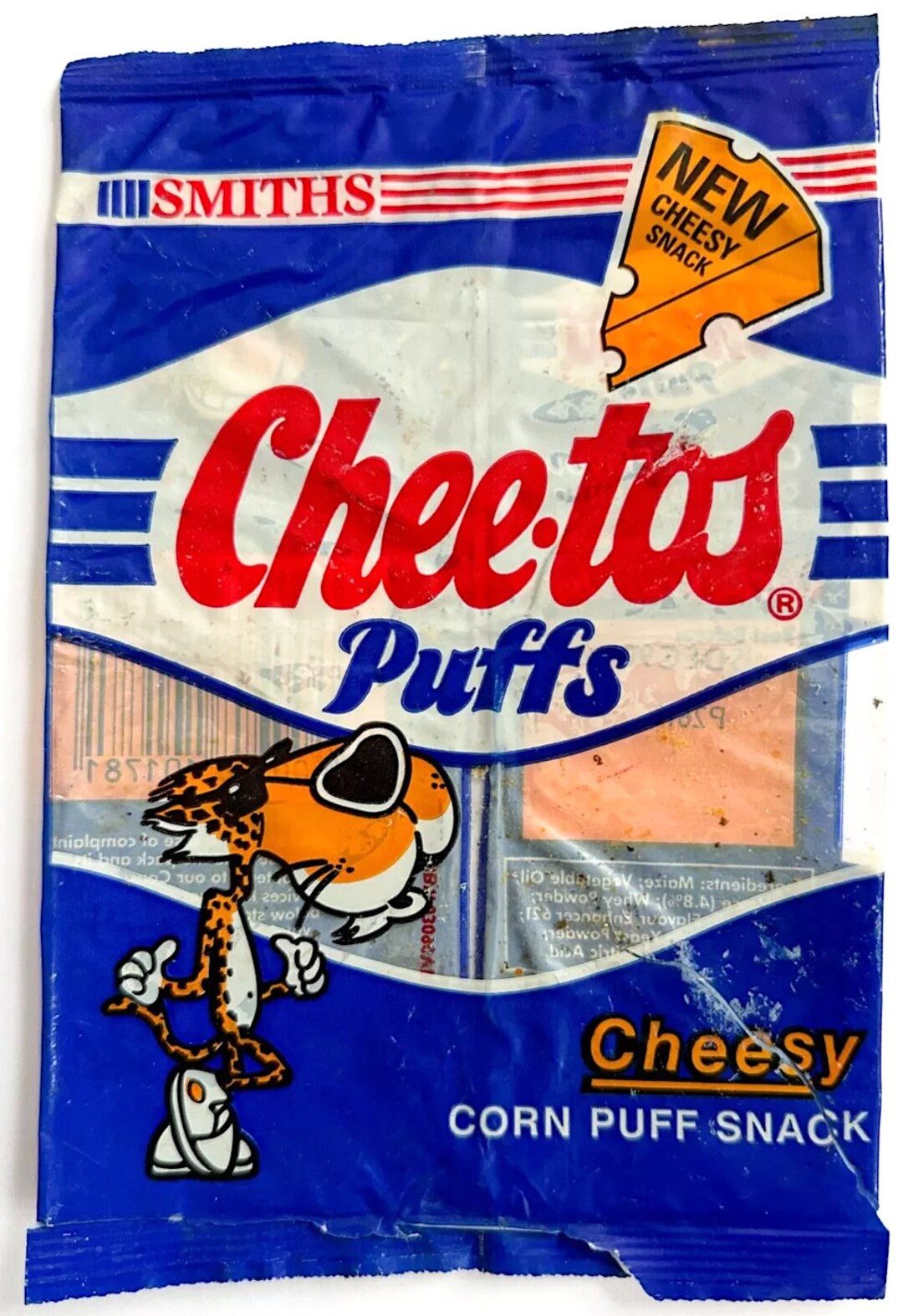 Vintage 90's Cheetos Crisp Packet Print / Tiger Character Retro Graphic Crisps UK Cheesy Corn ...