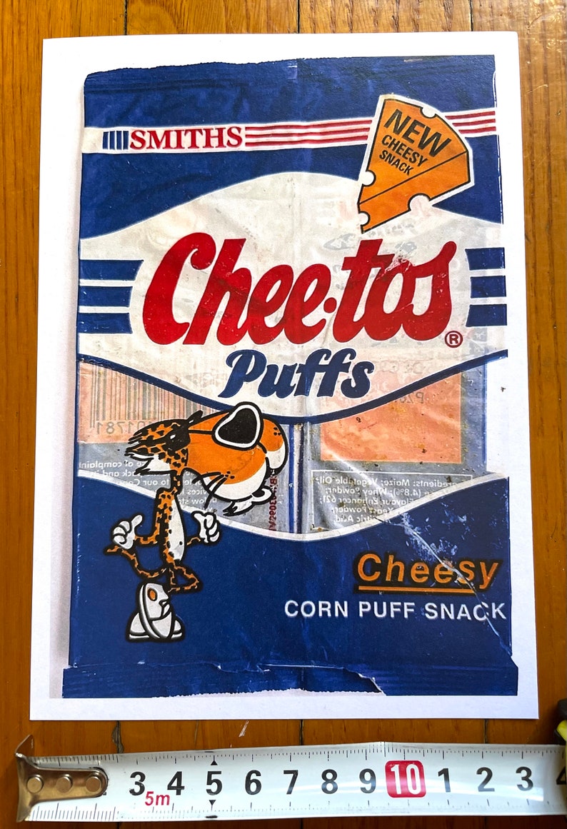 Vintage 90's Cheetos Crisp Packet Print / Tiger Character Retro Graphic ...