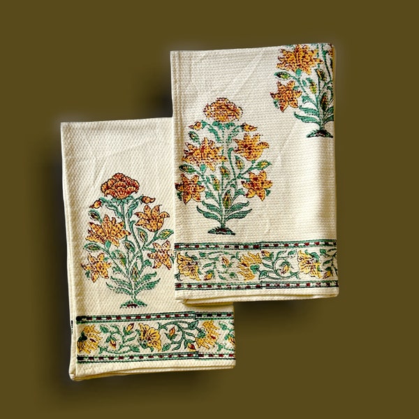 Block Print Towel - Etsy