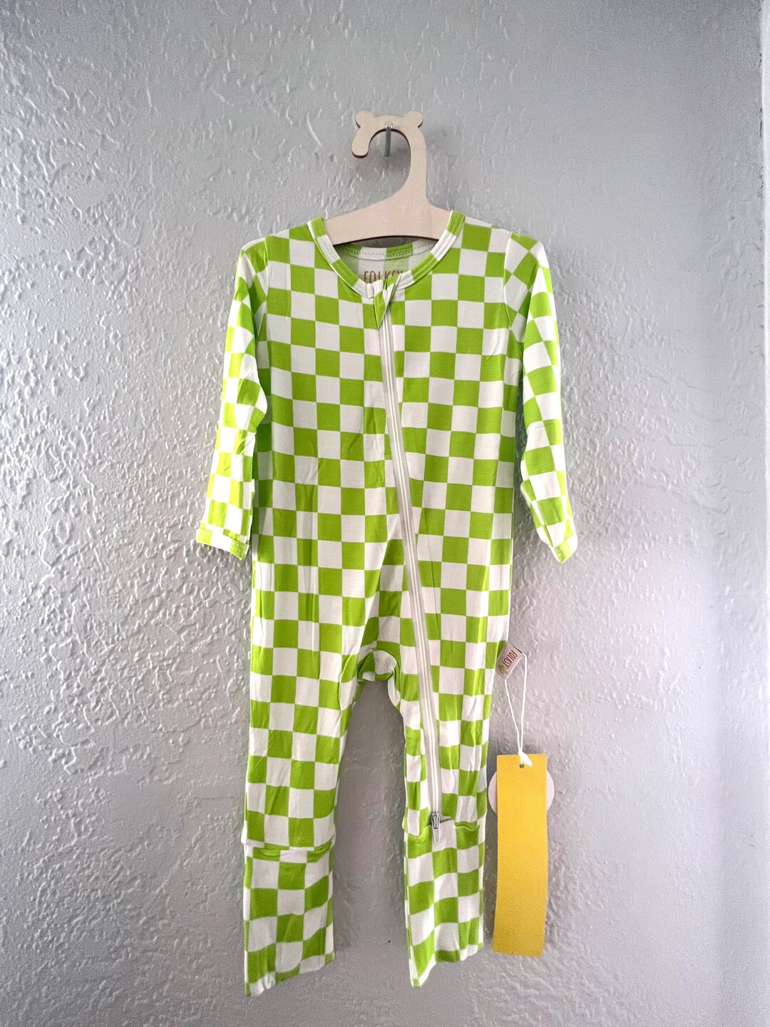 Green Checkered Baby Zip up Convertible Body Suit - Etsy