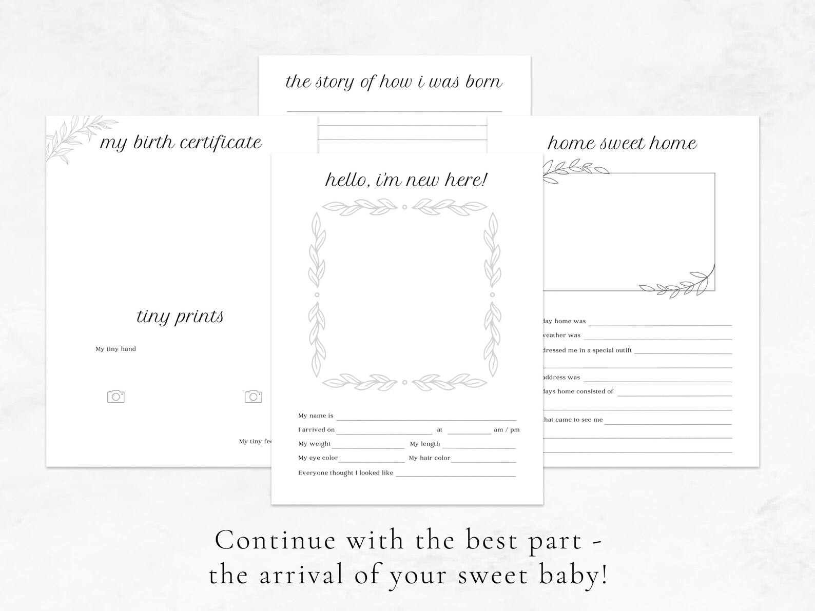 Baby Book Digital Planner, Baby Memory Book Pages, Baby Milestone ...