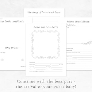 Baby Book Digital Planner, Baby Memory Book Pages, Baby Milestone ...
