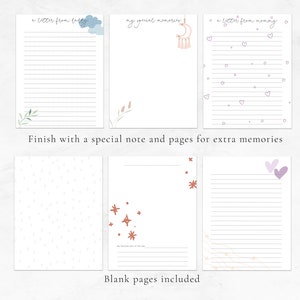 Printable Baby Book, Baby Book Pages, Baby Milestone Printable Template ...