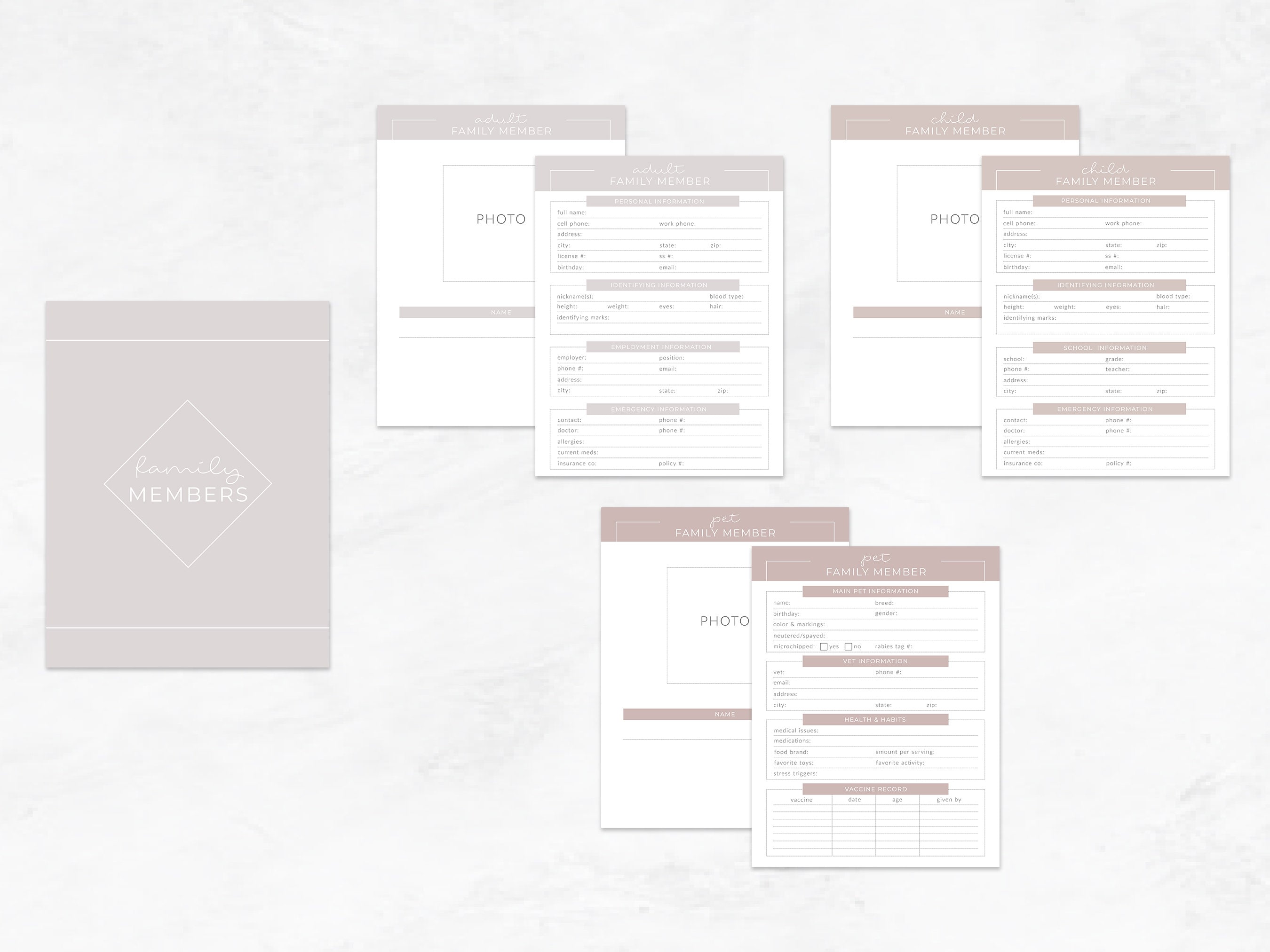 Printable Home Management Binder for Important Documents | Family ...