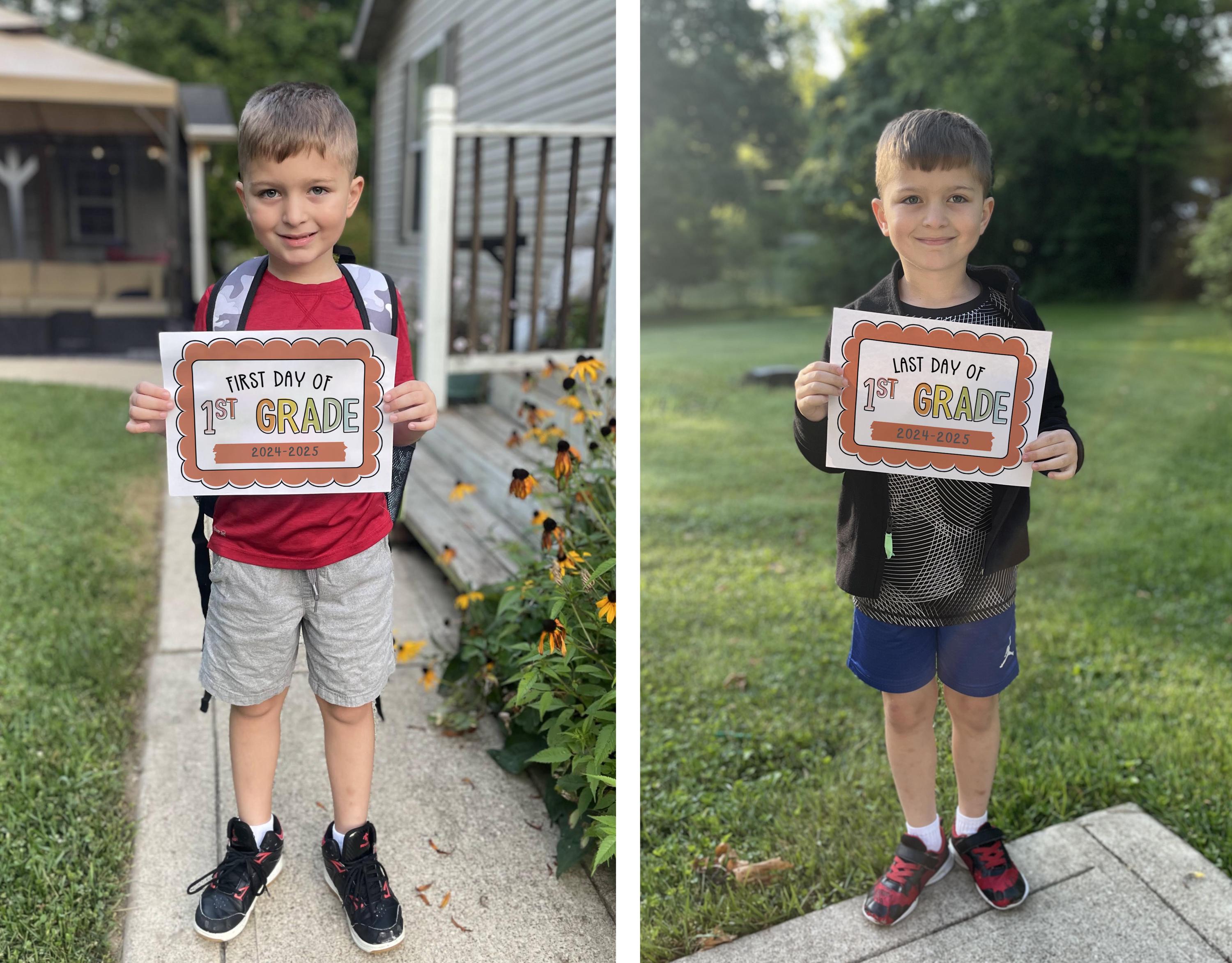 Printable First and Last Day of School Sign, Back to School Milestone ...