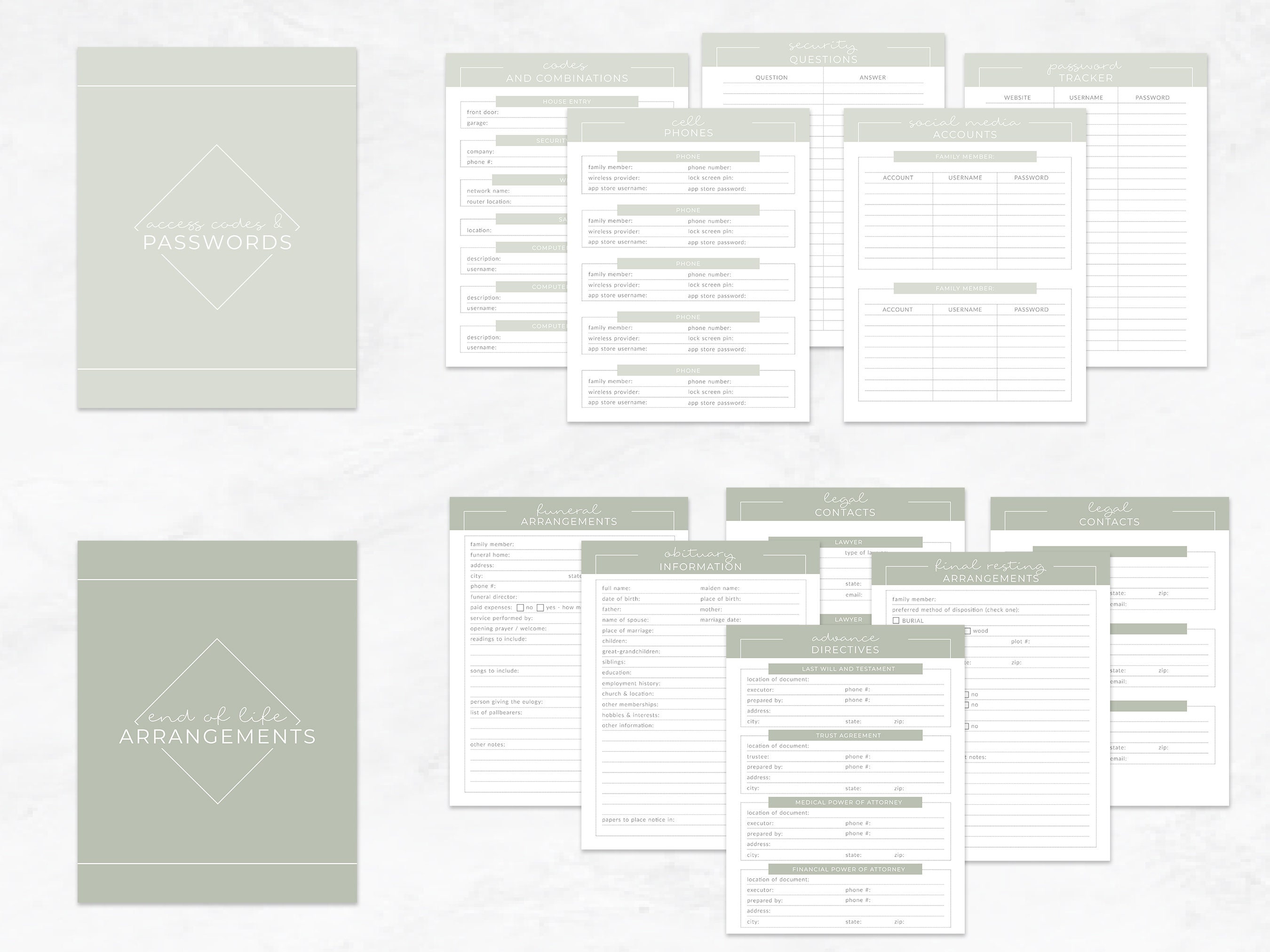 Printable Home Management Binder for Important Documents | Family ...