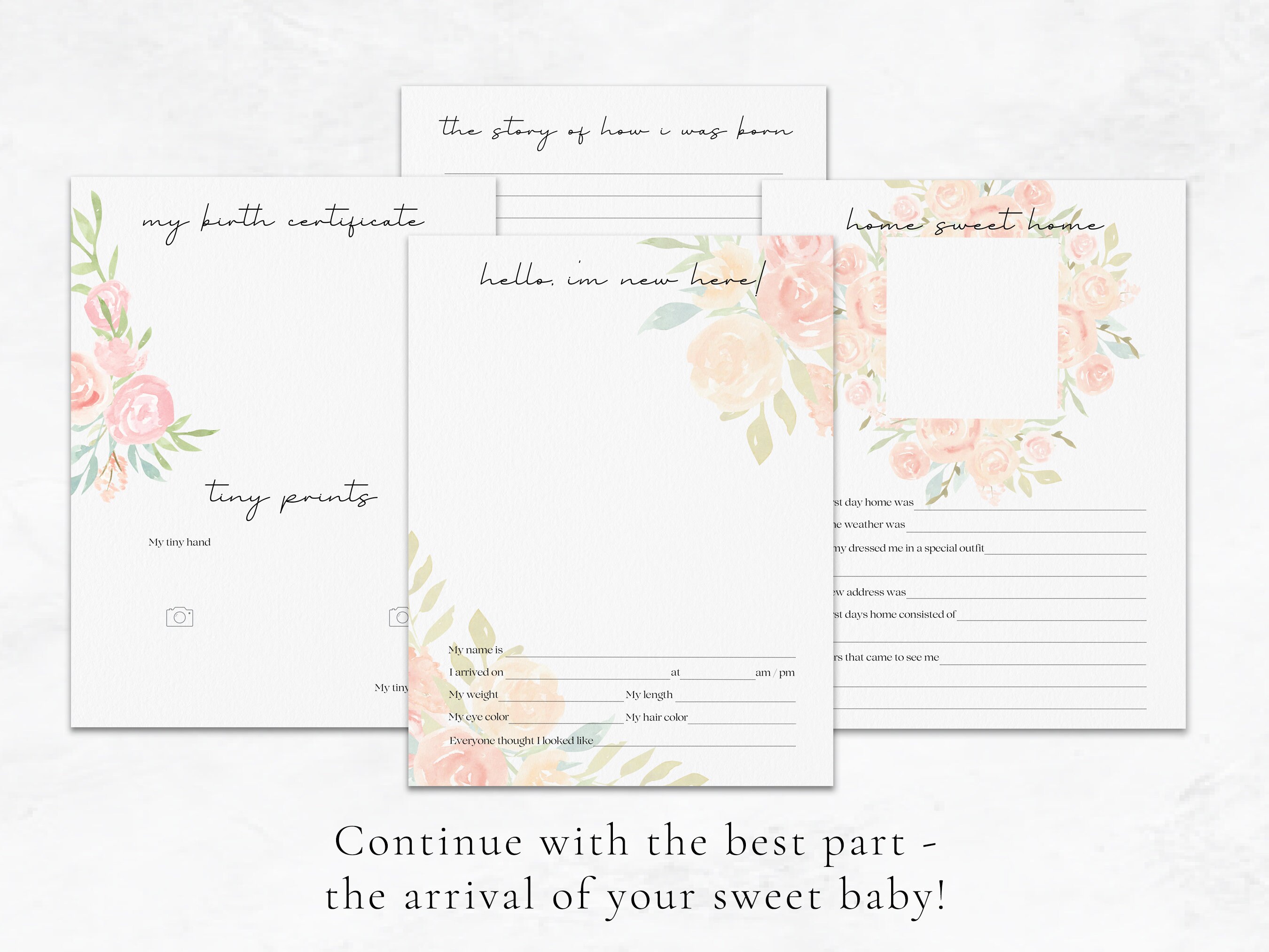 Baby Book Digital Planner Baby Memory Book Pages Baby Milestone ...