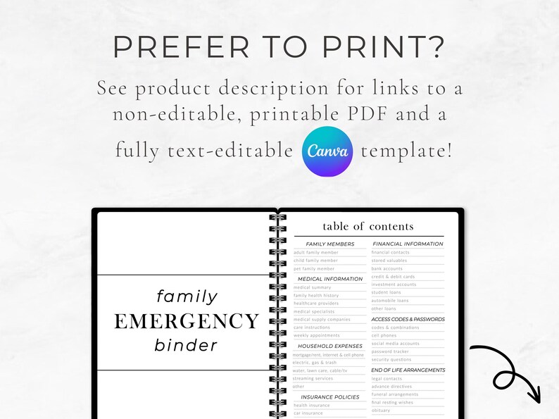 Goodnotes Home Management Binder, Family Planner, Emergency Binder ...