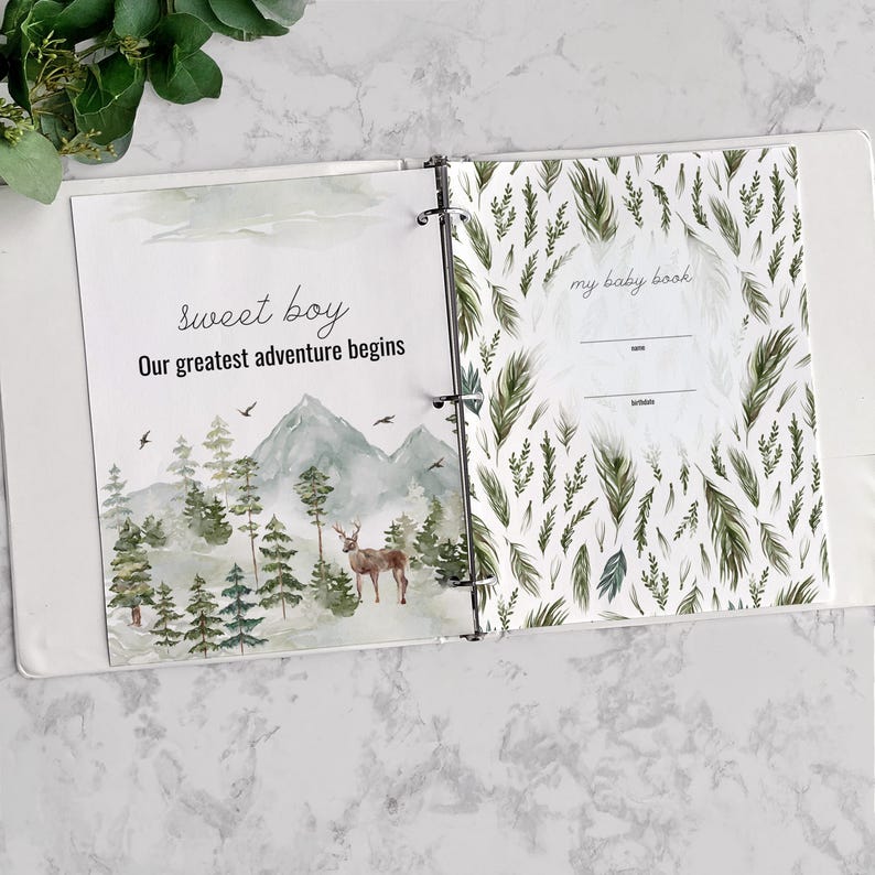 Editable Baby Book Printable Canva Template, Baby Memory Book Pages ...