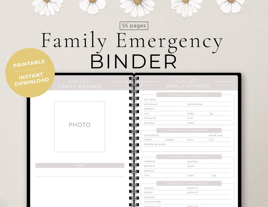 Printable Home Management Binder for Important Documents Family ...