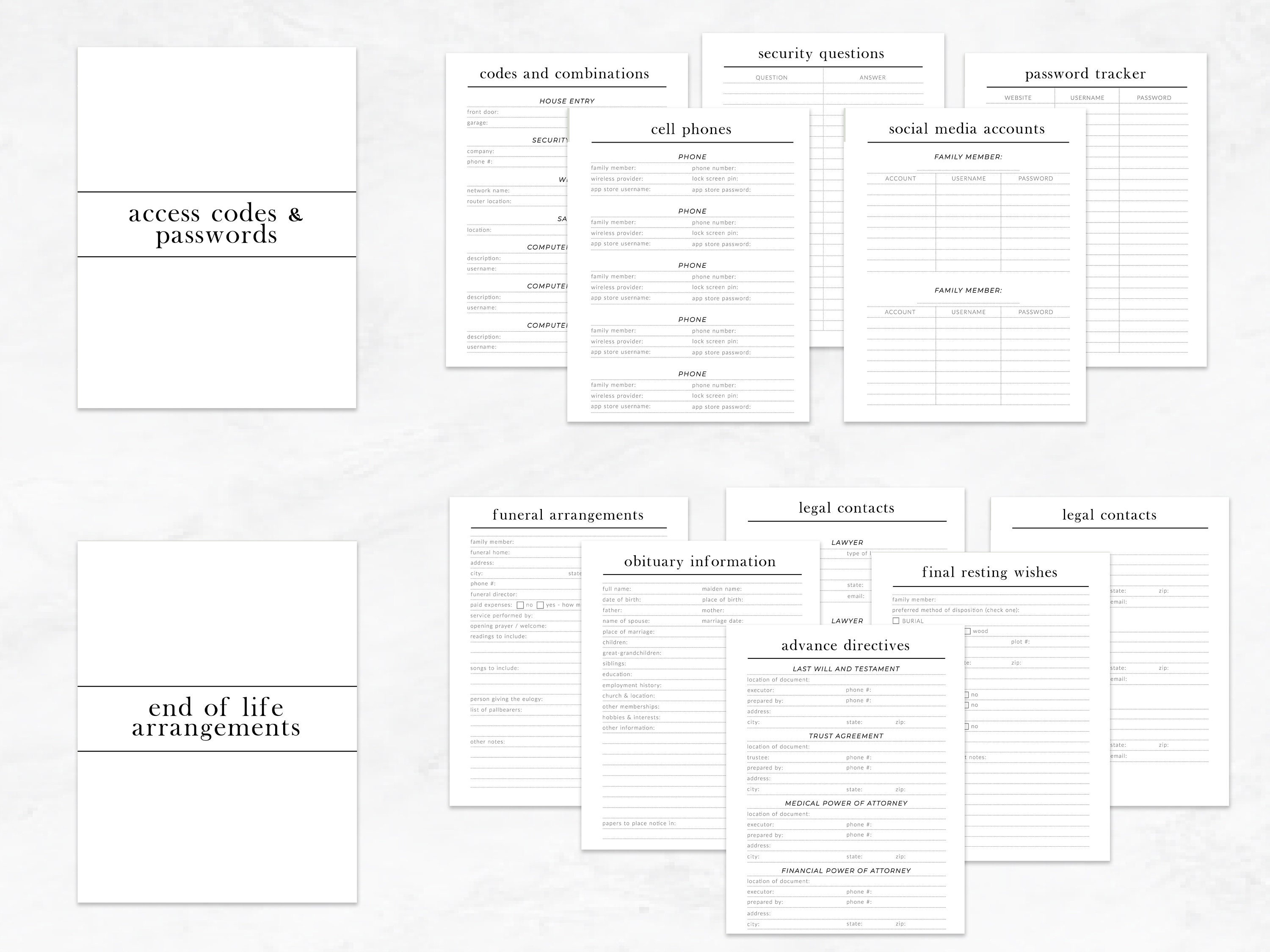 Printable Home Management Binder for Important Documents | Family ...